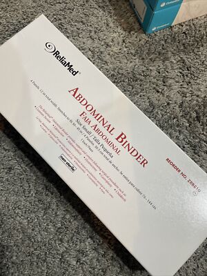 ReliaMed Abdominal Binder Small 30-45 in, 4-panel 12" width | eBay