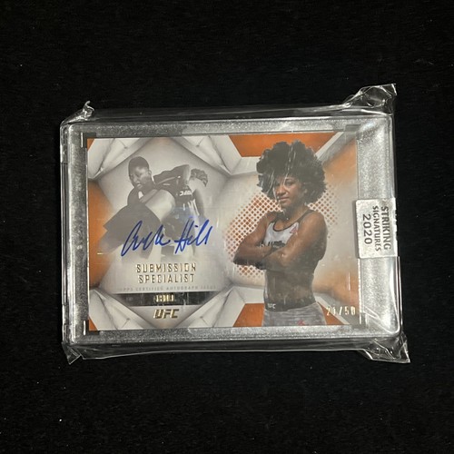 2020 Topps UFC Striking Signatures Angela Hill MBA Authentic Autograph ...