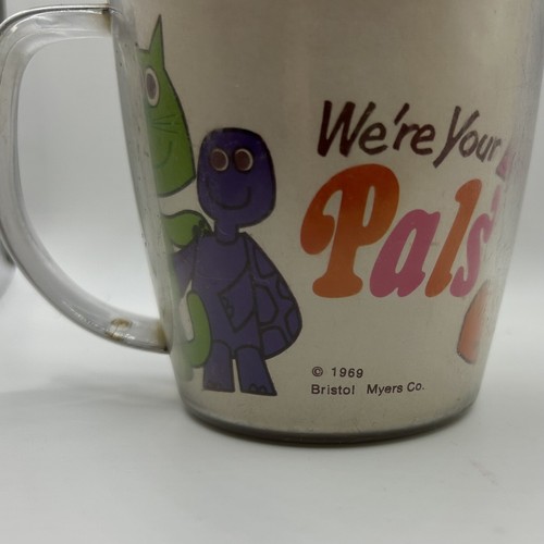 1969 Pals Vitamin Club Member Mug Cup Bristol Myers Therm Ware Plastic ...