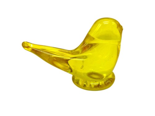 Vintage "Sunny Day" Canary Yellow Glass Bird Figurine Paperweight | eBay