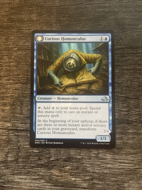 MTG Curious Homuncullus // Voracious Reader Eldritch Moon 054/205 ...