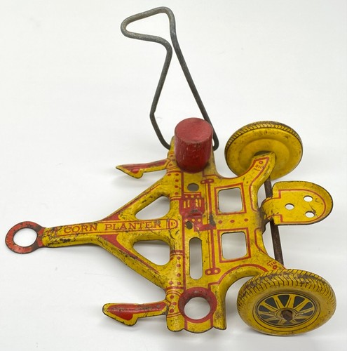 Vintage 1940s 1950s MARX Pressed Tin Litho CORN PLANTER Farm Toy ...