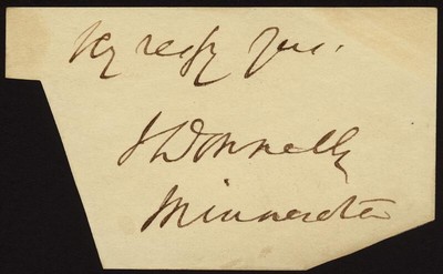 IGNATIUS DONNELLY - SIGNATURE(S) | eBay