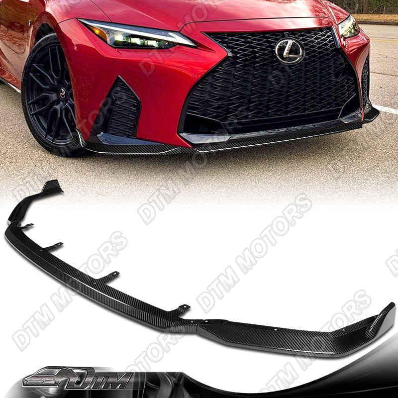 For 21-25 Lexus IS350 IS500 F-Sport Real Carbon Fiber Front Bumper Lip ...
