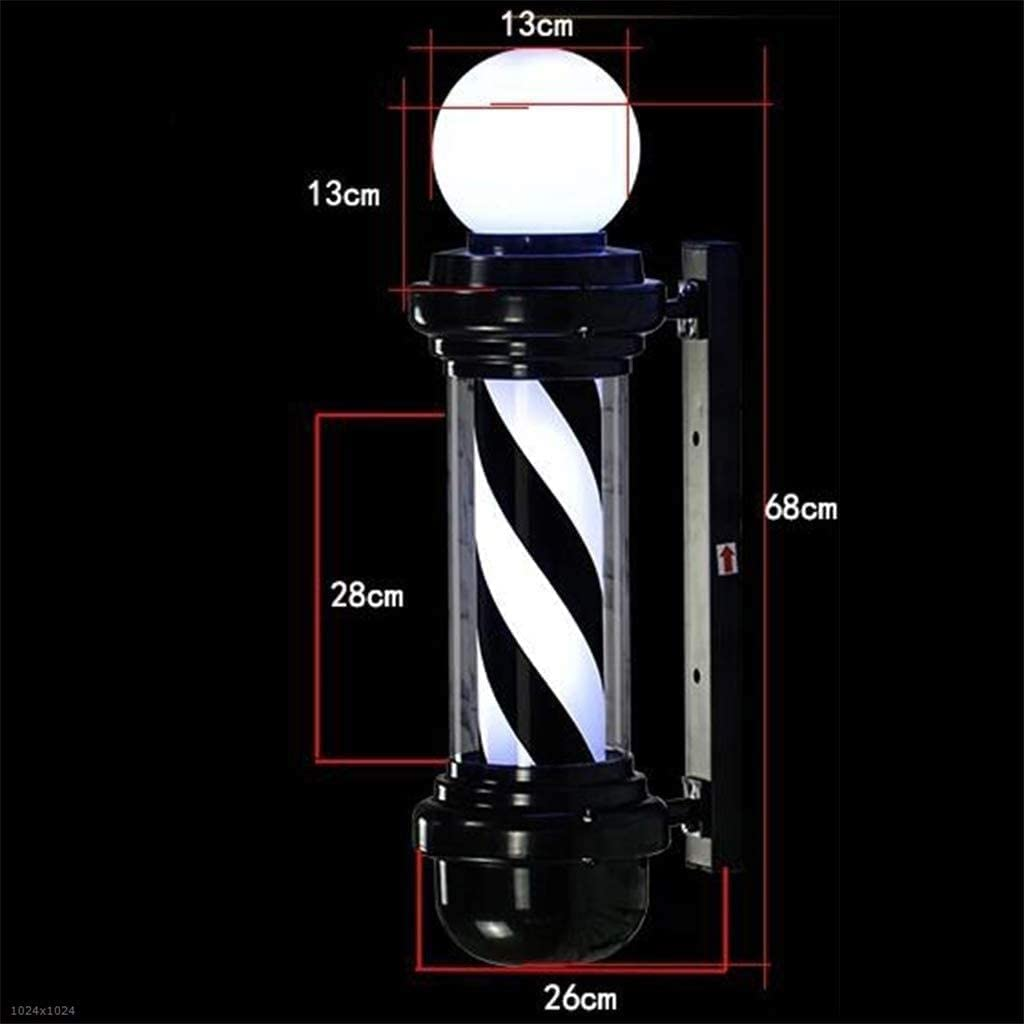 Barber Shop Pole LED Light Wall Lamp Rotating Stripe Sign Lighting ...