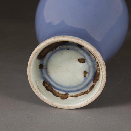 6.7" Chinese Jingdezhen Official Ware Sky Blue Glaze Porcelain Guanyin ...