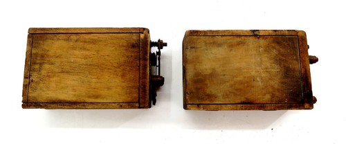 2 Antique Ignition BUZZ Coils Box for Ford Model T Wooden Dovetailed ...