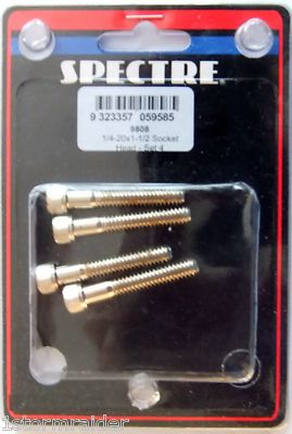 Spectre Chrome Socket Head Bolt (Set of 4) 1/4"-20 x 1-1/2" *Brand New ...