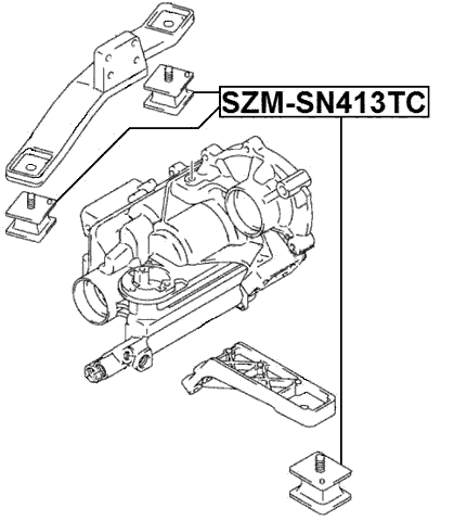 Transfer Gear Box Mount For Suzuki 29610-81A20, 29610-81A20-000 | eBay ...