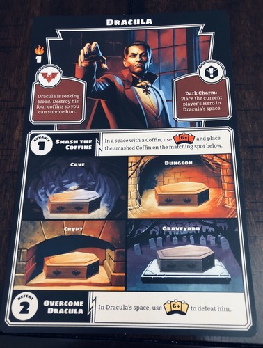 Horrified Game Extra/Replacement Piece Dracula Monster Mat Setup Sheet ...