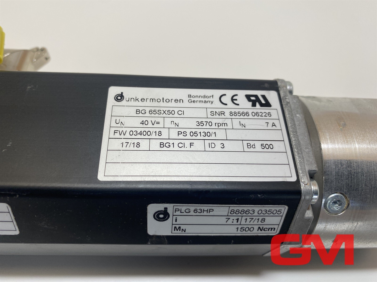 Dunkermotoren Direct Current Motor Bg 65SX50 Ci Gear 40V Plg 63HP Asto ...