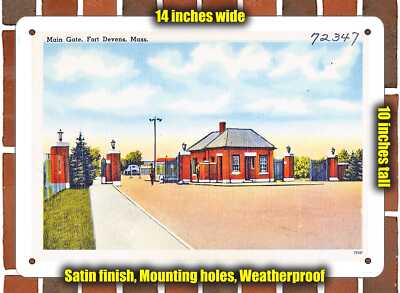 Metal Sign - Massachusetts Postcard - Main Gate, Fort Devens, Mass. | eBay