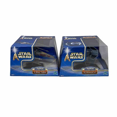 STAR WARS X-WING FIGHTER TIE ADVANCED x1 ACTION FLEET MICRO MACHINES ...