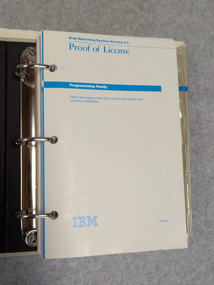 Vtg 1987 IBM PC DOS 3.3 Technical Reference Manual ~ 5.25" Floppy | eBay
