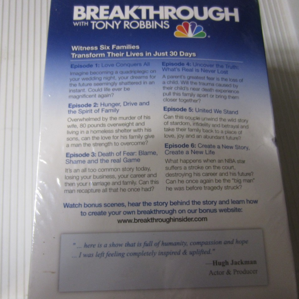 Breakthrough With Tony Robbins DVD Tony Robbins BRAND NEW SEALED | eBay
