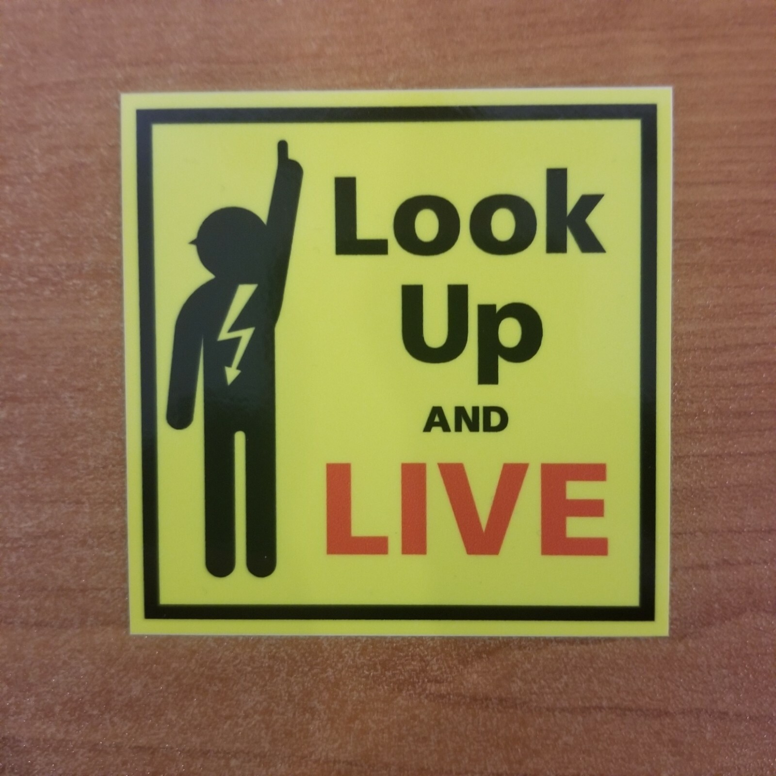 Look Up and Live - Sticker 70 x 70mm - Self Adhesive Decals ...
