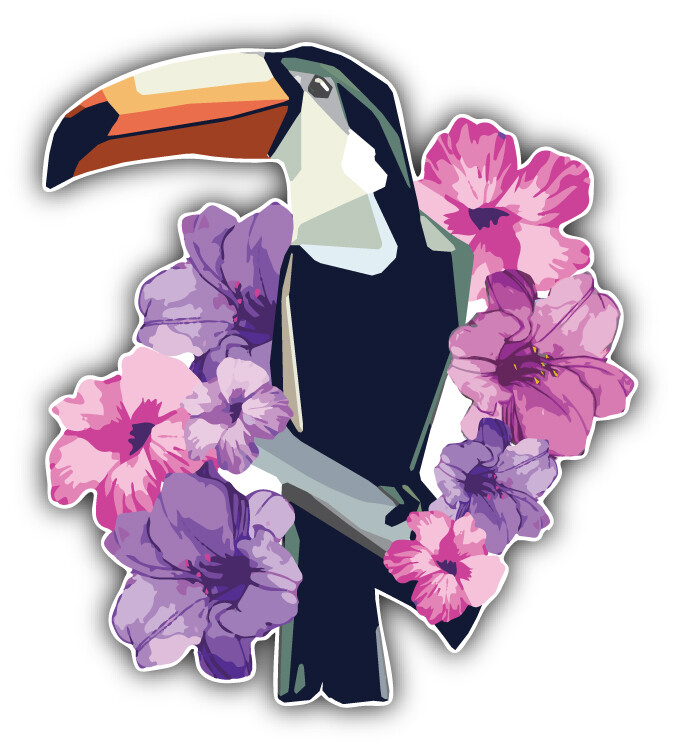 Autoaufkleber Tukan Tier K3804 Aquarell Bild gemalt Sticker-12cm | eBay.de