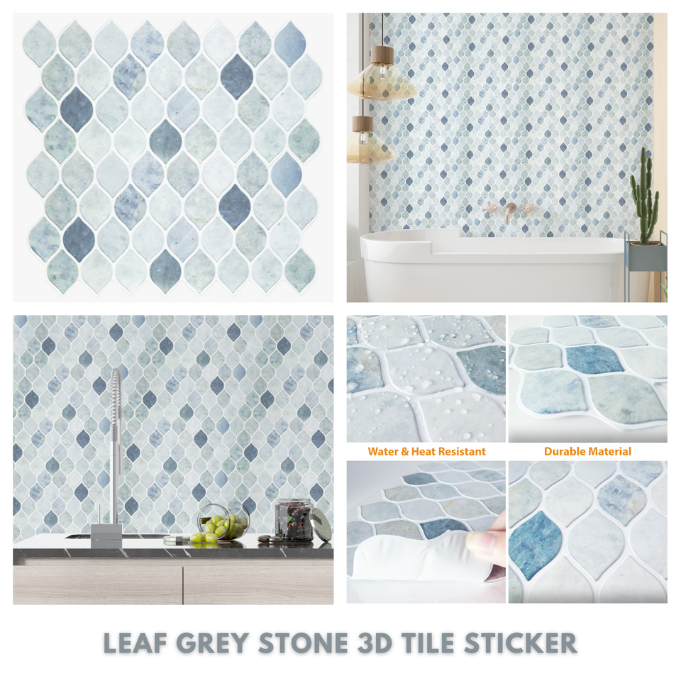 Tile Stickers Kitchen Bathroom Splashback Backsplash Peel and Stick ...