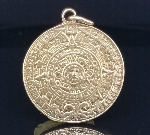Vintage 14K Gold ~MAYAN CALENDAR~ Charm Pendant 8grams | eBay