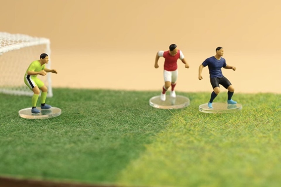 1:64 Painted Figure Model Miniature Resin Diorama Soccer Football ...