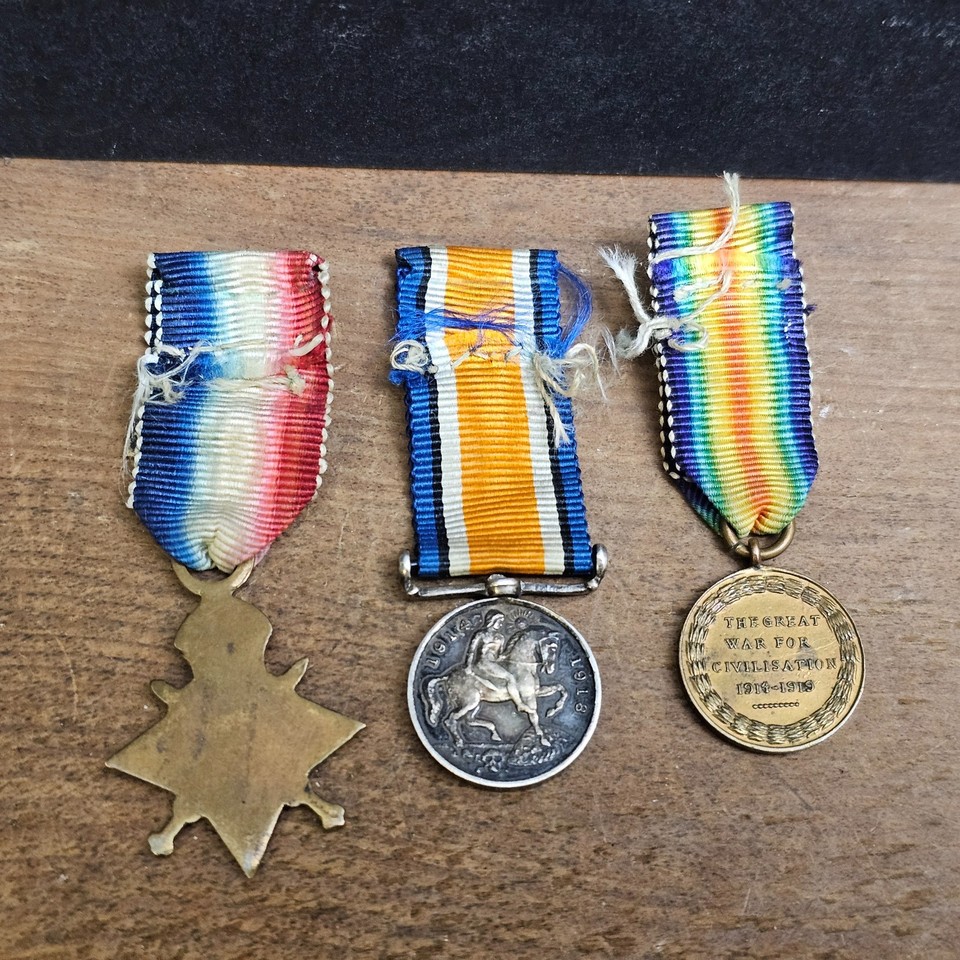 Really nice Period WW1 Trio of Miniature medals 14 Mons Star with Bar ...