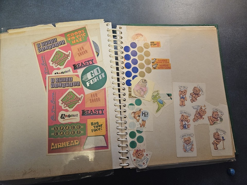 VTG 1980's Huge Sticker Collection Album Puffy Stickers Scratch N Sniff ...
