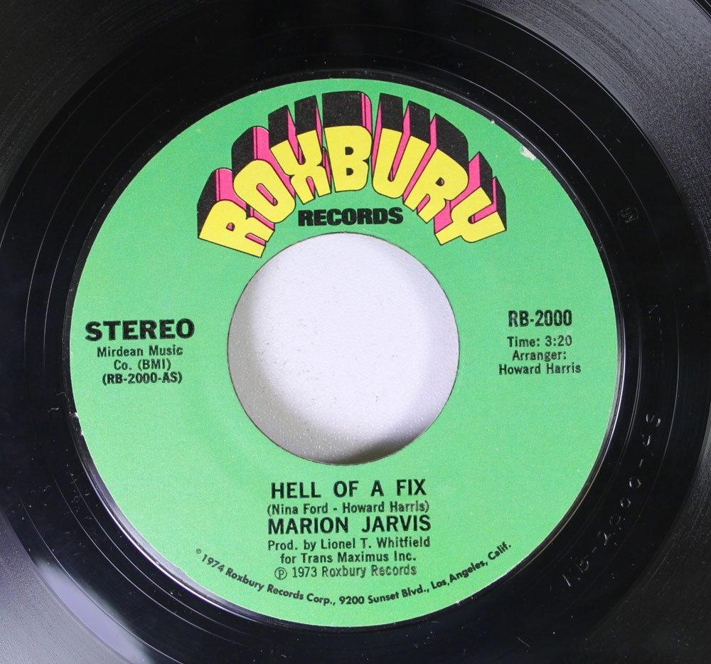 Soul 45 Marion Jarvis - Hell Of A Fix / Get It On Roxbury | eBay