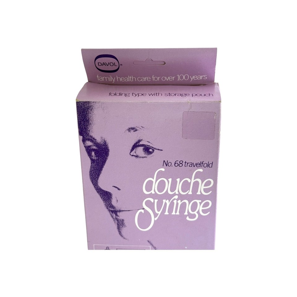 Vintage Davol Folding Latex Douche Syringe Enema No. 68 Travelfold New ...