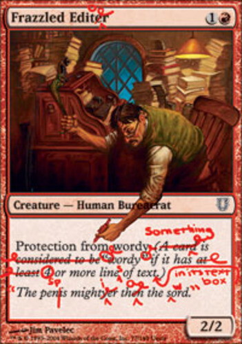 [1x] Frazzled Editor - Foil Slight Play, English Unhinged MTG Magic | eBay