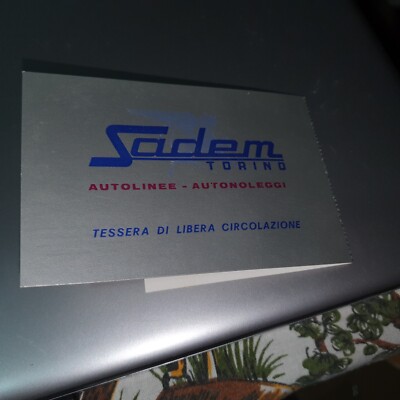 vecchia TESSERA ABBONAMENTO AUTOBUS BUS TRAM TORINO PADEM anni '70 ...