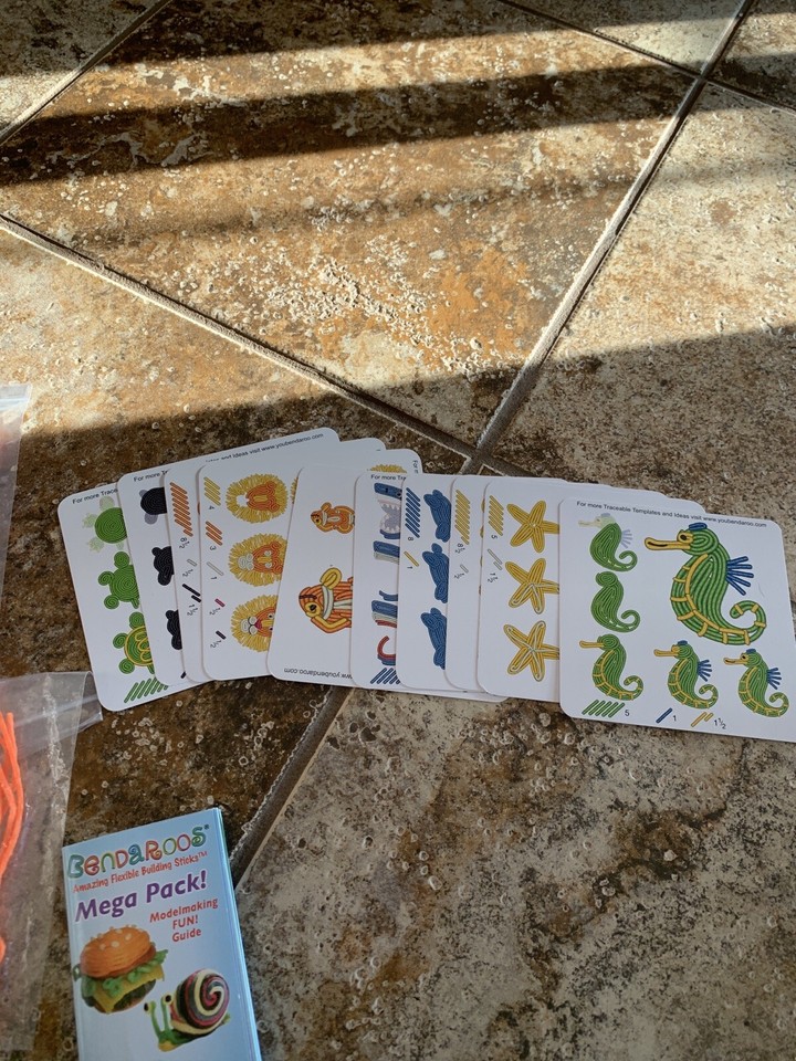 Bendaroos Amazing Flexible Building Sticks Mega Pack 500+ Pieces Craft ...