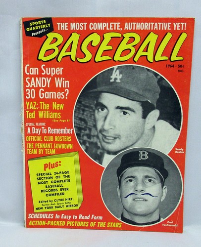 1964 Sports Quarterly Presents Baseball magazine---Koufax & Yastrzemski ...