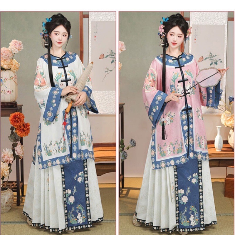 Women Chinese Hanfu Retro Dress Ethnic Costume Qing Dynasty Palace Suit ...