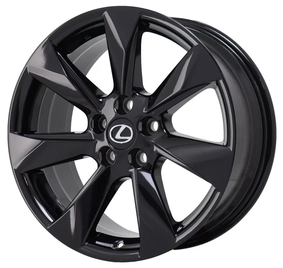 18" LEXUS RX350 RX450h GLOSS BLACK WHEELS RIMS FACTORY OEM 74336 2016 ...
