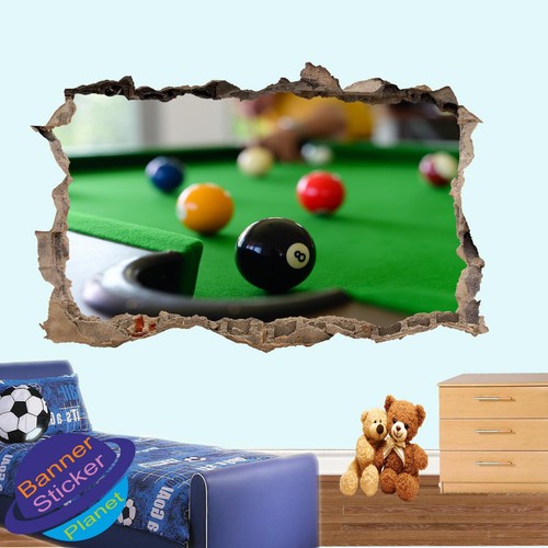 SNOOKER BILLARDS POOL SPORT WALL STICKER ART POSTER MURAL ROOM OFFICE ...