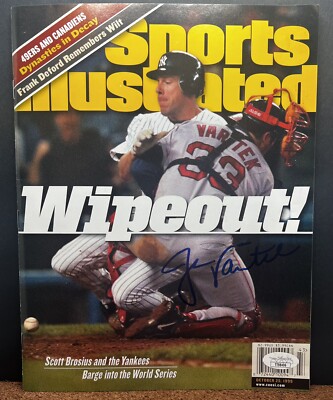 Jason Varitek Signed Sports Illustrated Magazine 10/25/99 Boston Red ...