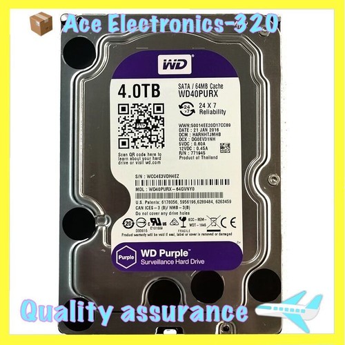 Western Digital WD40PURX 4TB 5400RPM SATA 3.5" Desktop Internal Hard ...