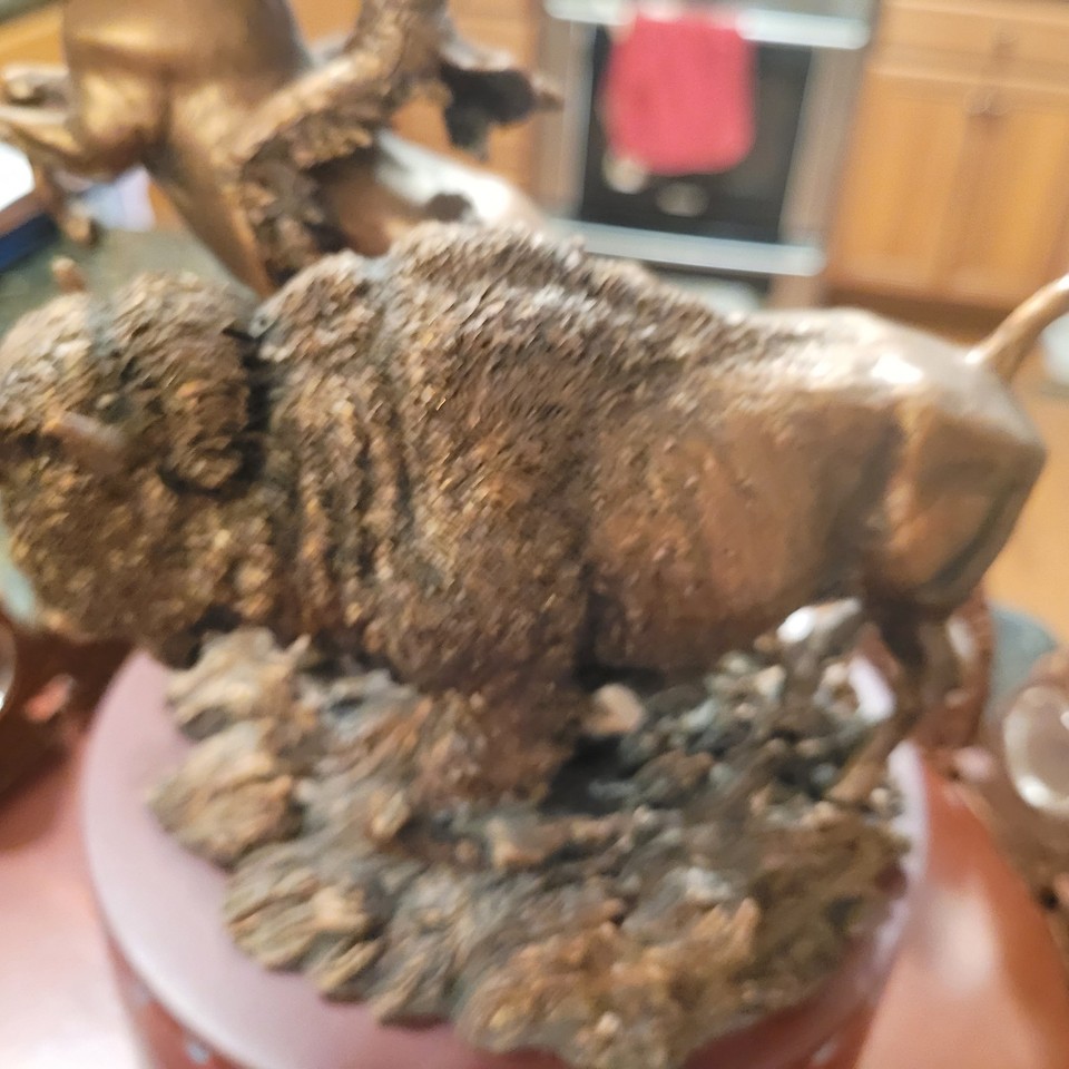 Danbury Mint U.S. Buffalo Nickel Indian Head Penny Coin Display Statue ...