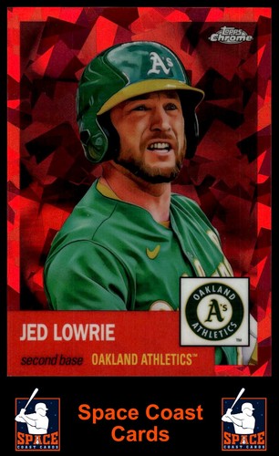 2022 Topps Chrome Platinum Anniversary #316 Jed Lowrie Red Atomic #/100 ...