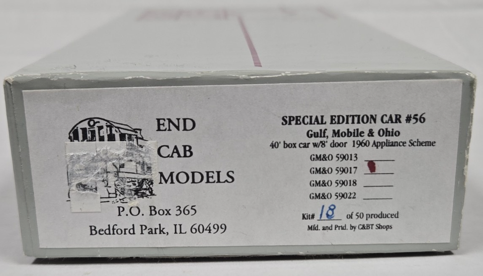 C&BT-End Cab Models-GM&O-Gulf, Mobile & Ohio 40' Boxcar #59017 ...