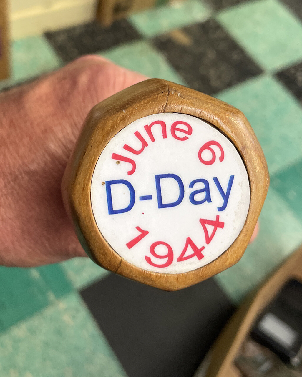 WWII June 9 1944 D Day Commemerative Cane Walking Sti… - Gem