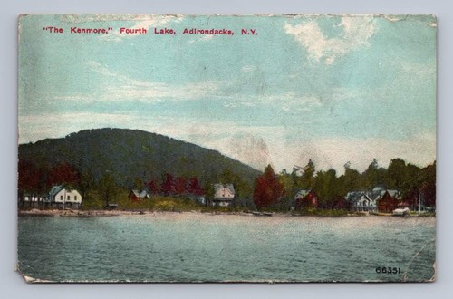 The Kenmore Resort 4th Lake ADIRONDACKS Inlet New York Antique Postcard ...