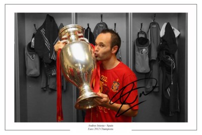 ANDRES INIESTA Signed Autograph PHOTO Fan Gift Signature Print SPAIN ...