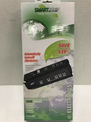 CCI / COLEMAN CABLE SMART STRIP 3600 JOULES 10 OUTLET SURGE PROTECTOR ...
