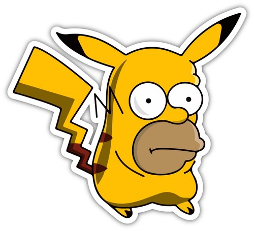 HOMER SIMPSON PIKACHU 3M STICKER DECAL POKEMON DECAL TRUCK WINDOW CAR ...