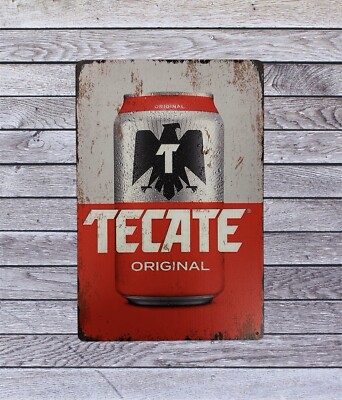 Tecate Beer Vintage Style Tin Bar Sign Poster Man Cave Collectible New ...