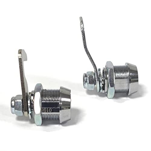 2 Pack Toolbox Lock 5/8" Tubular Cam Lock Hook Cam Keyed Alike with 4 ...