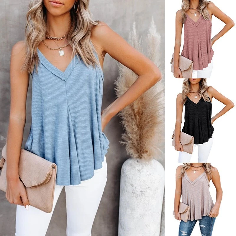 Loose Sleeveless Shirts For Women