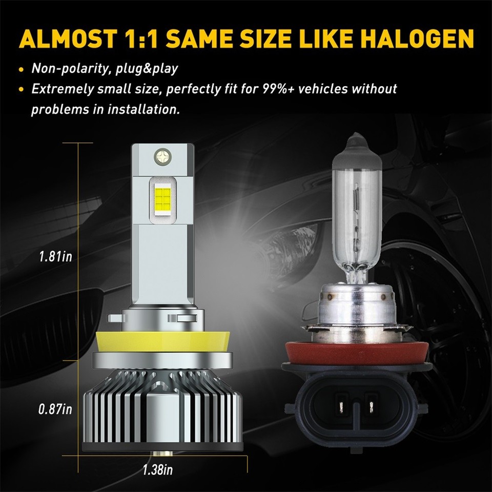 AUXITO H11 9005 H13 9012 D1S D3S D2S D4S LED Headlight Bulbs High Low ...