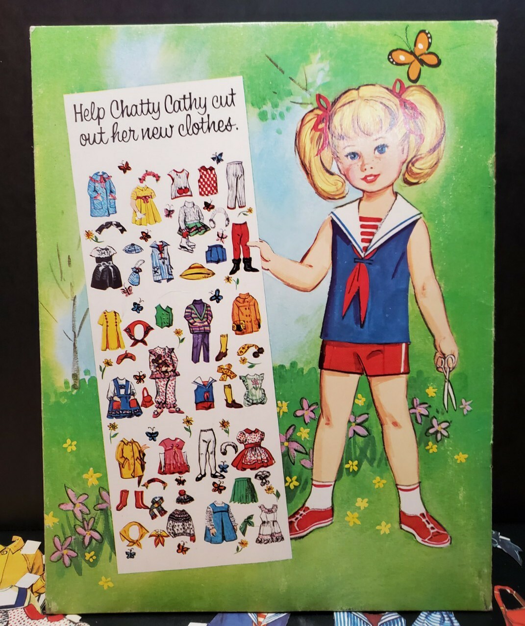 VTG ORIGINAL 1964 CHATTY CATHY PAPER DOLL WHITMAN 100% COMPLETE Punched ...